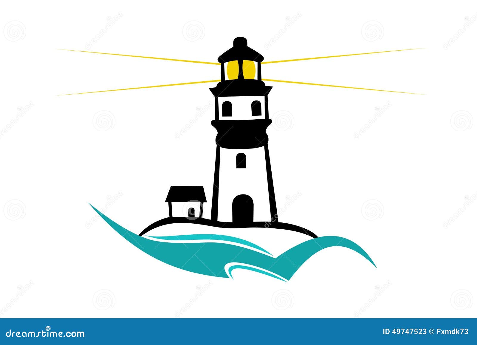 Farol ilustração do vetor. Ilustração de isolado, marco - 49747523
