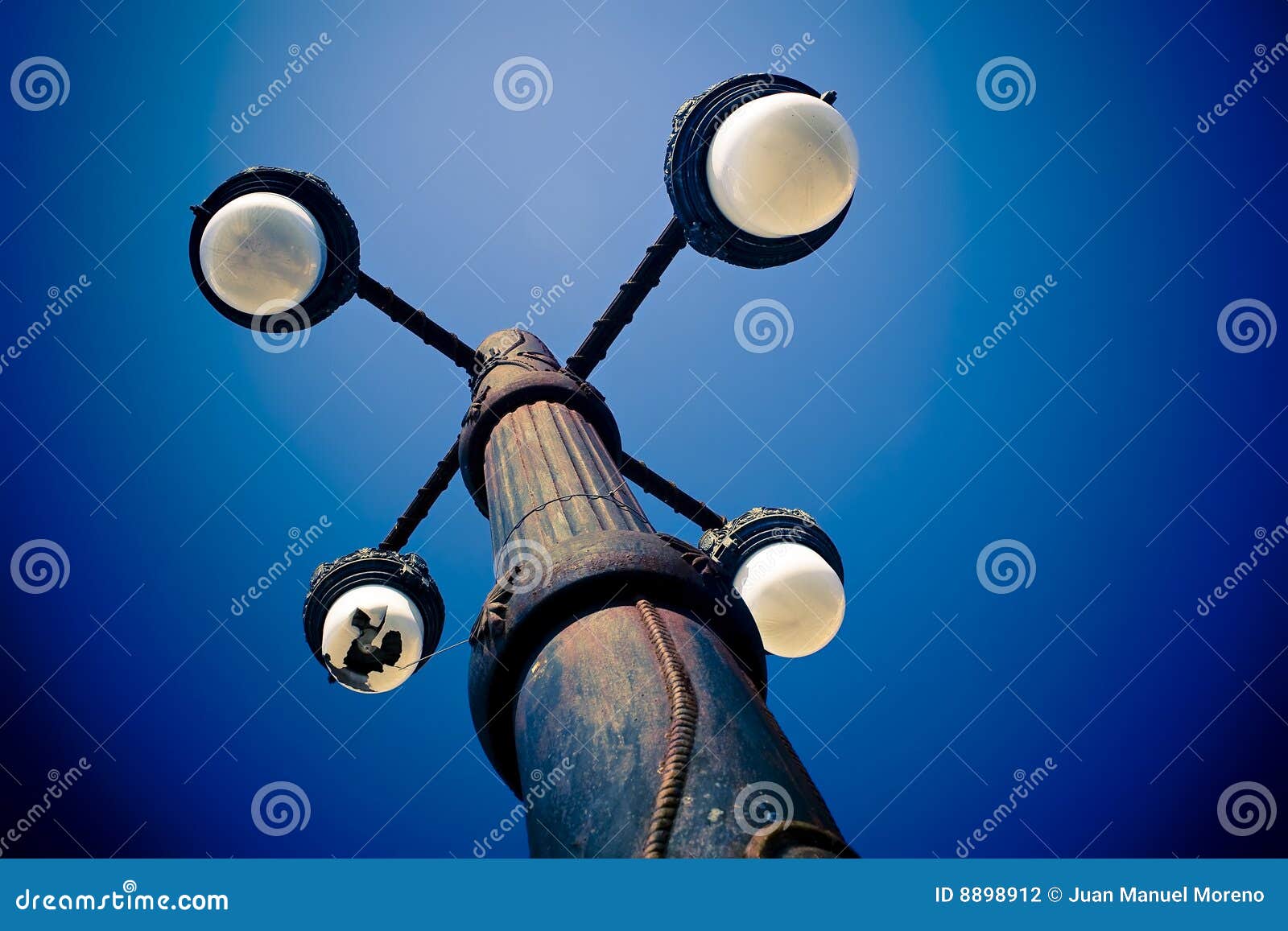 Farola stock photo. Image of blue, metal, barcelona, streetlight - 8898912