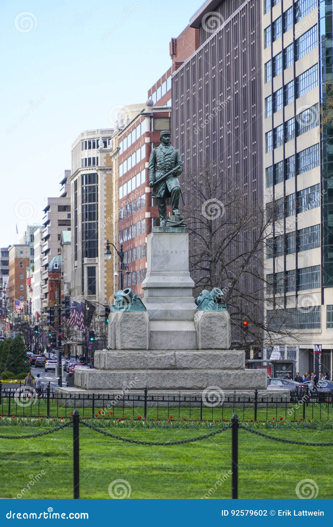 Farragut Square in Washington DC - WASHINGTON DC - COLUMBIA - APRIL 7 ...