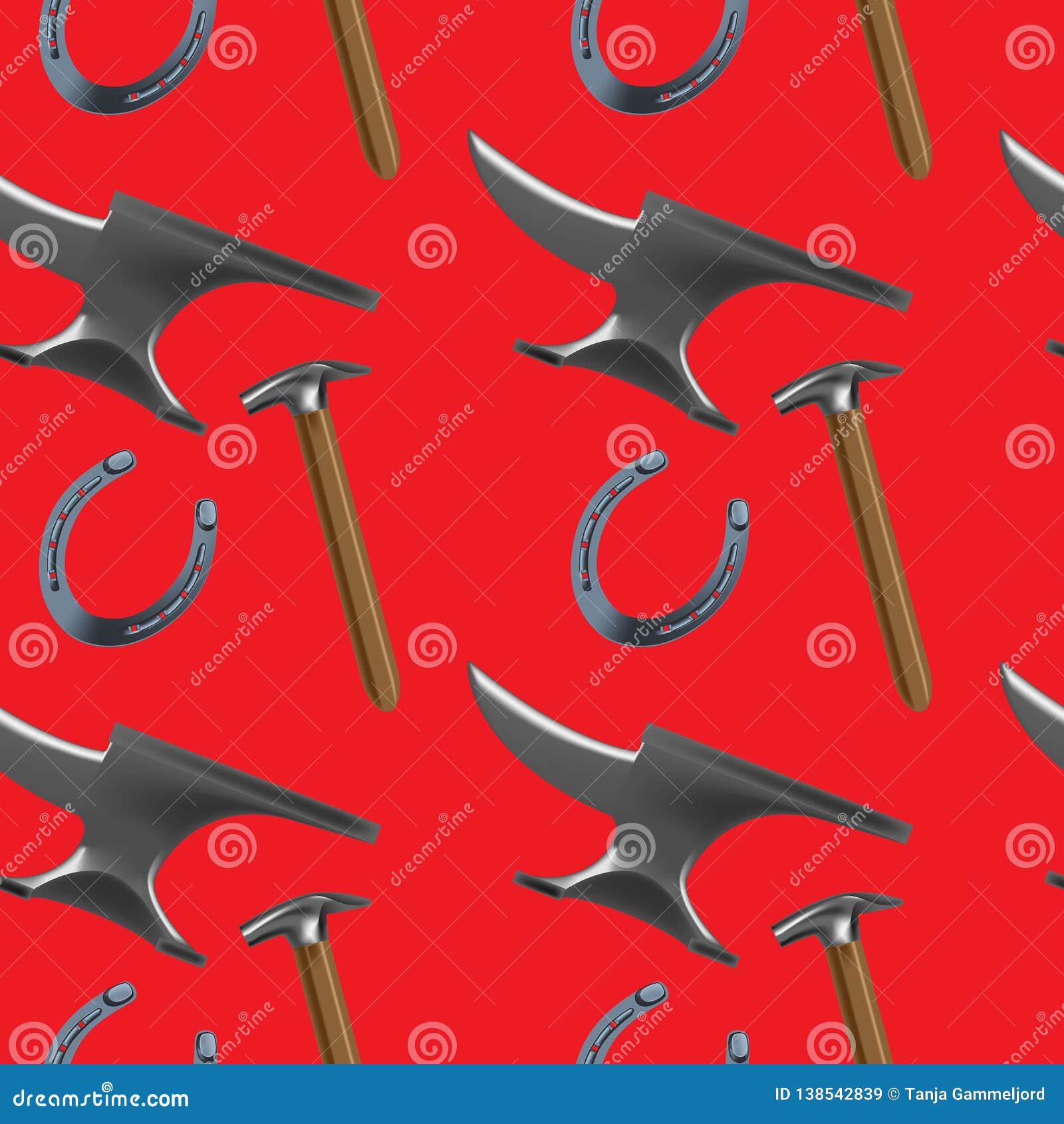 Blacksmith Basic Symbols Emblems Poster Vector Illustration ...