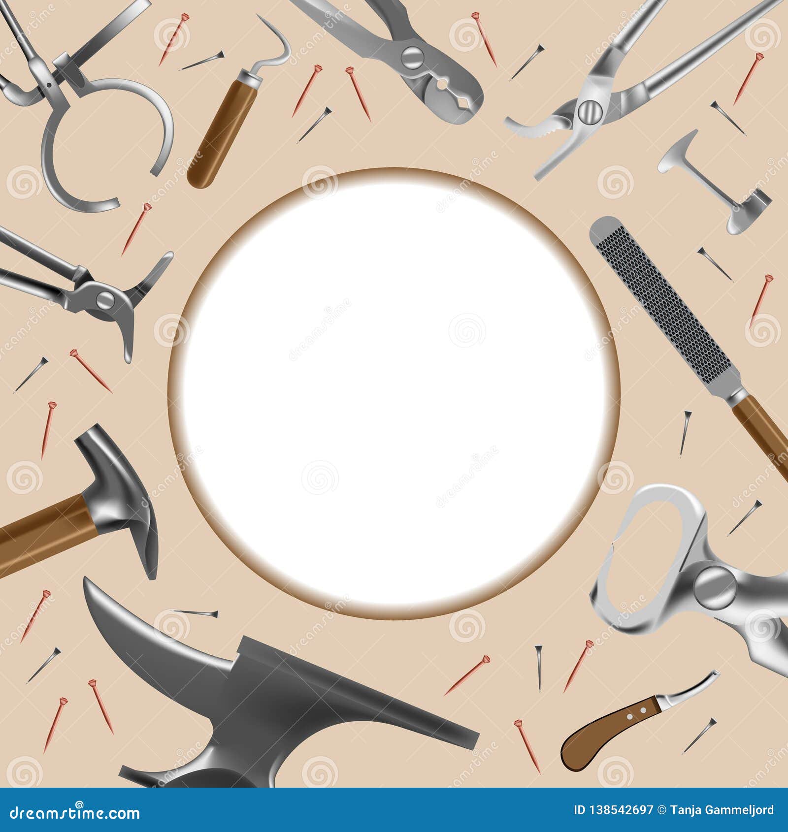 Farrier Tools Clipart Icons