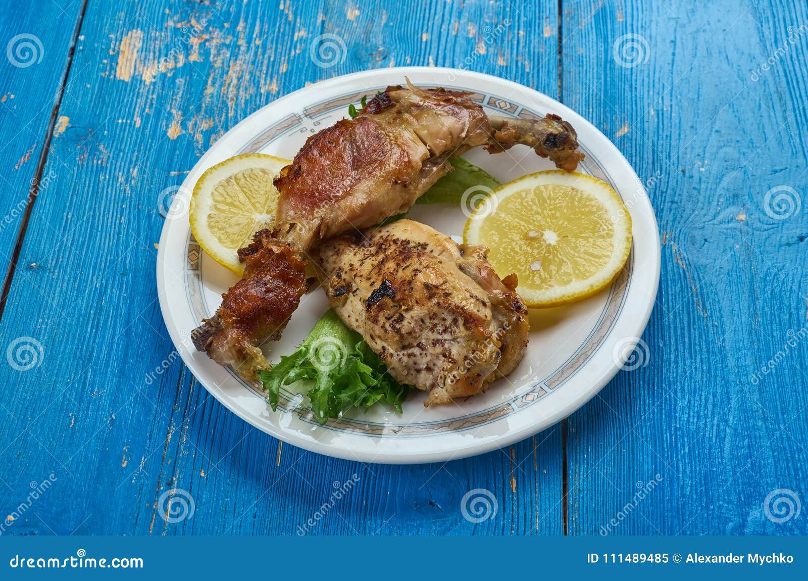 Farrouj Meshwi stock image. Image of onion, chicken - 111489485