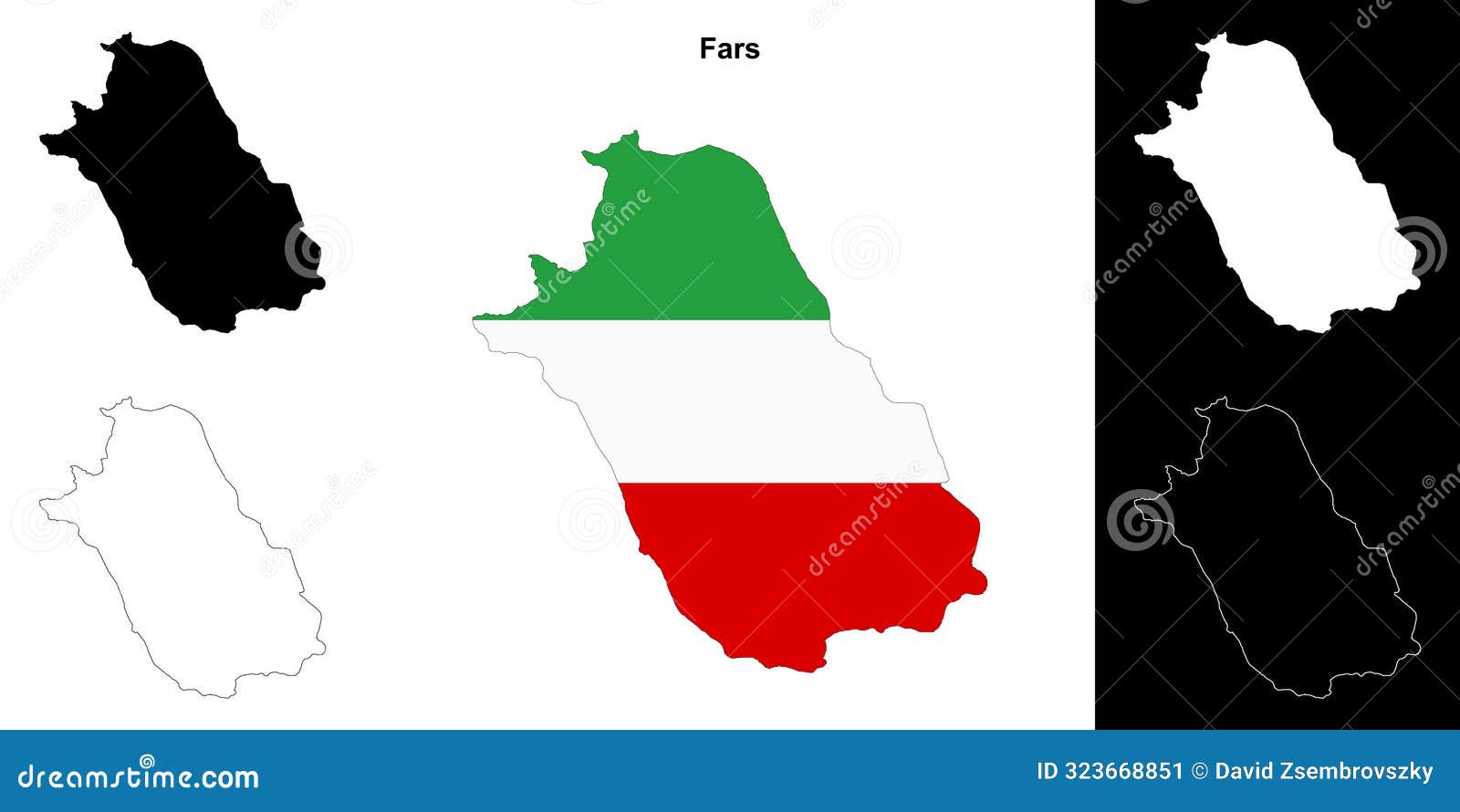 Fars outline map stock vector. Illustration of design - 323668851
