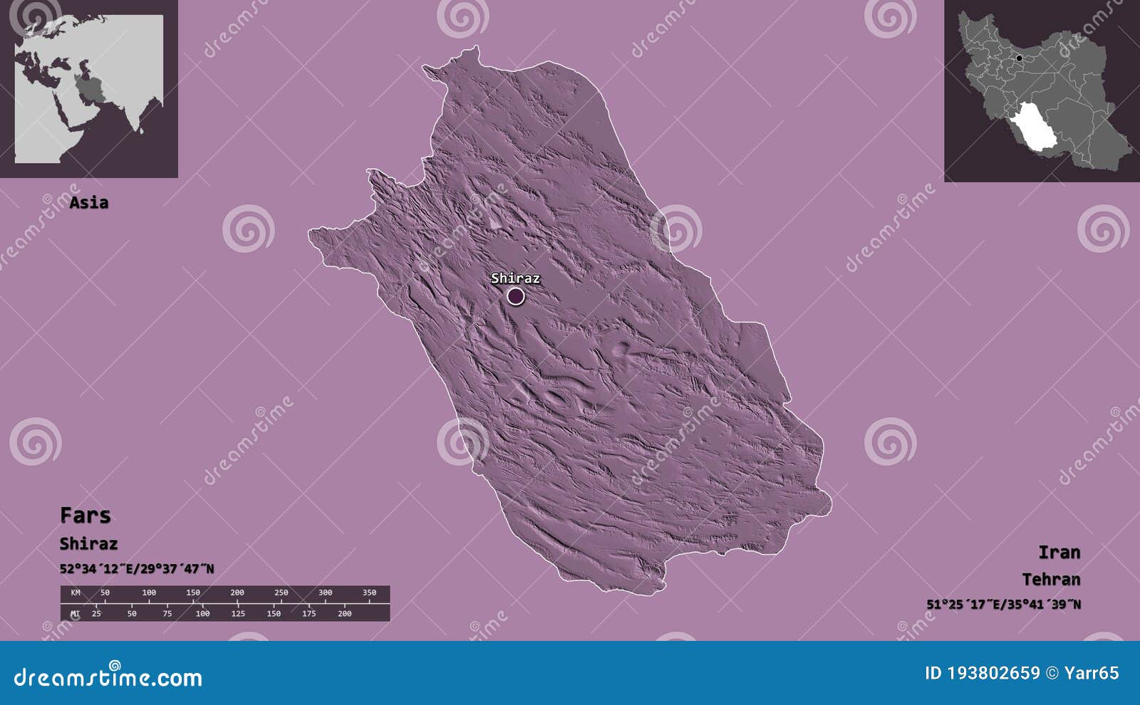 Fars, Province of Iran,. Previews. Administrative Stock Illustration ...