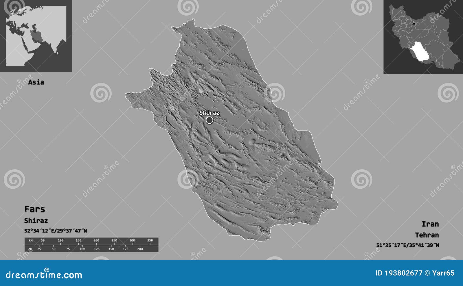 Fars, Province of Iran,. Previews. Bilevel Stock Illustration ...
