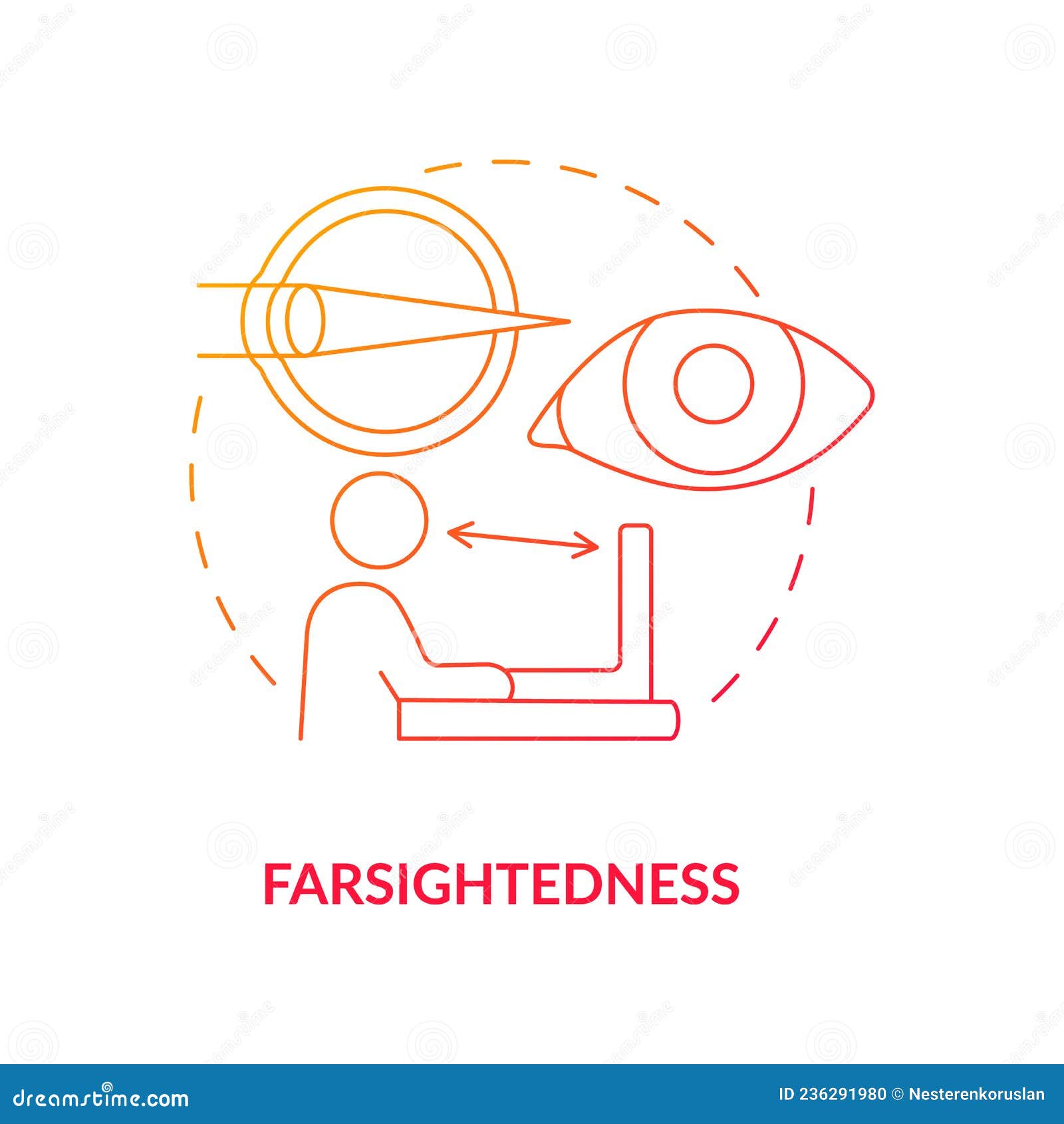 Farsightedness Icon. Eye Diopter Sign. Optometry Vision. Vector ...