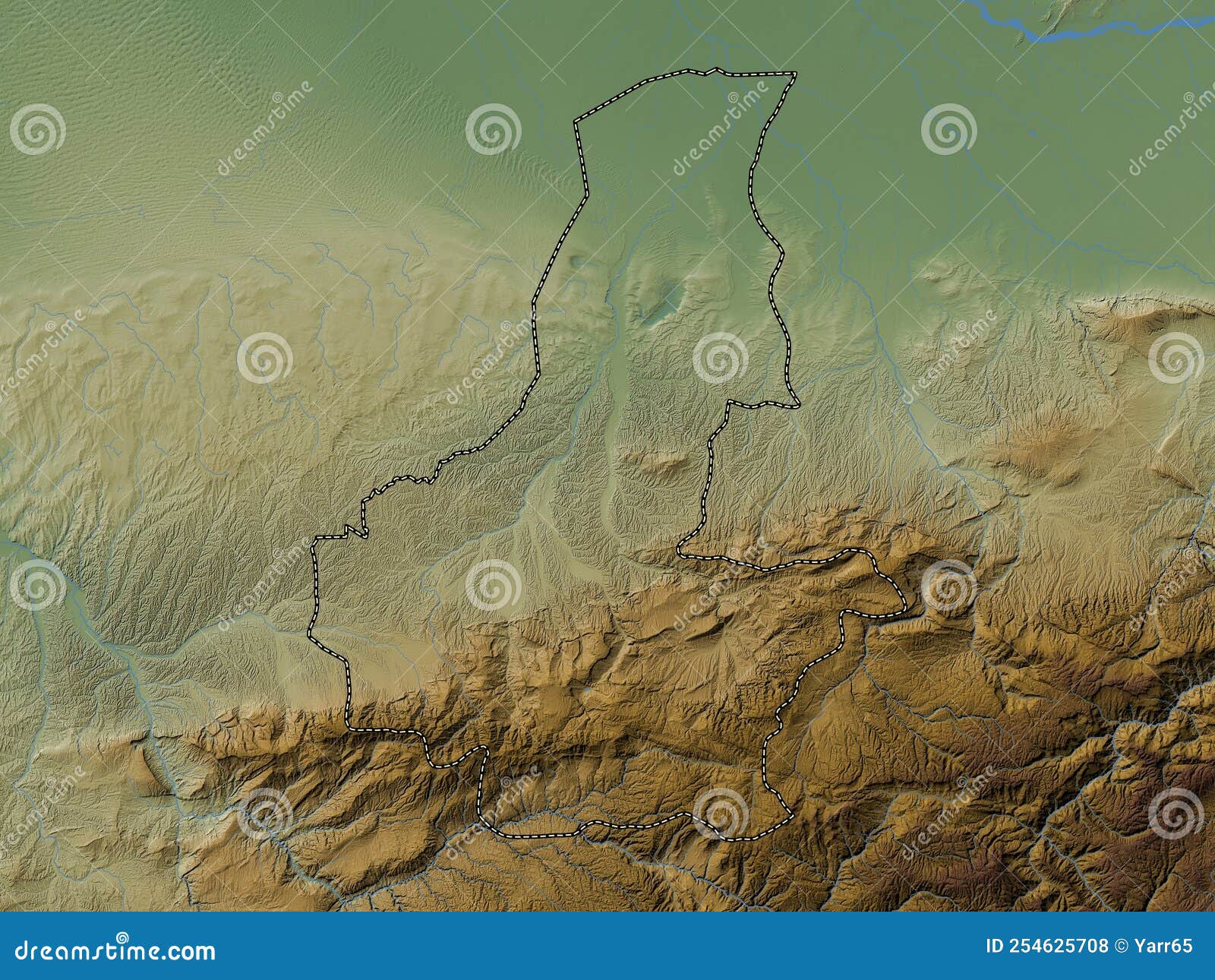 Faryab, Afghanistan. Physical Stock Illustration - Illustration of asia ...