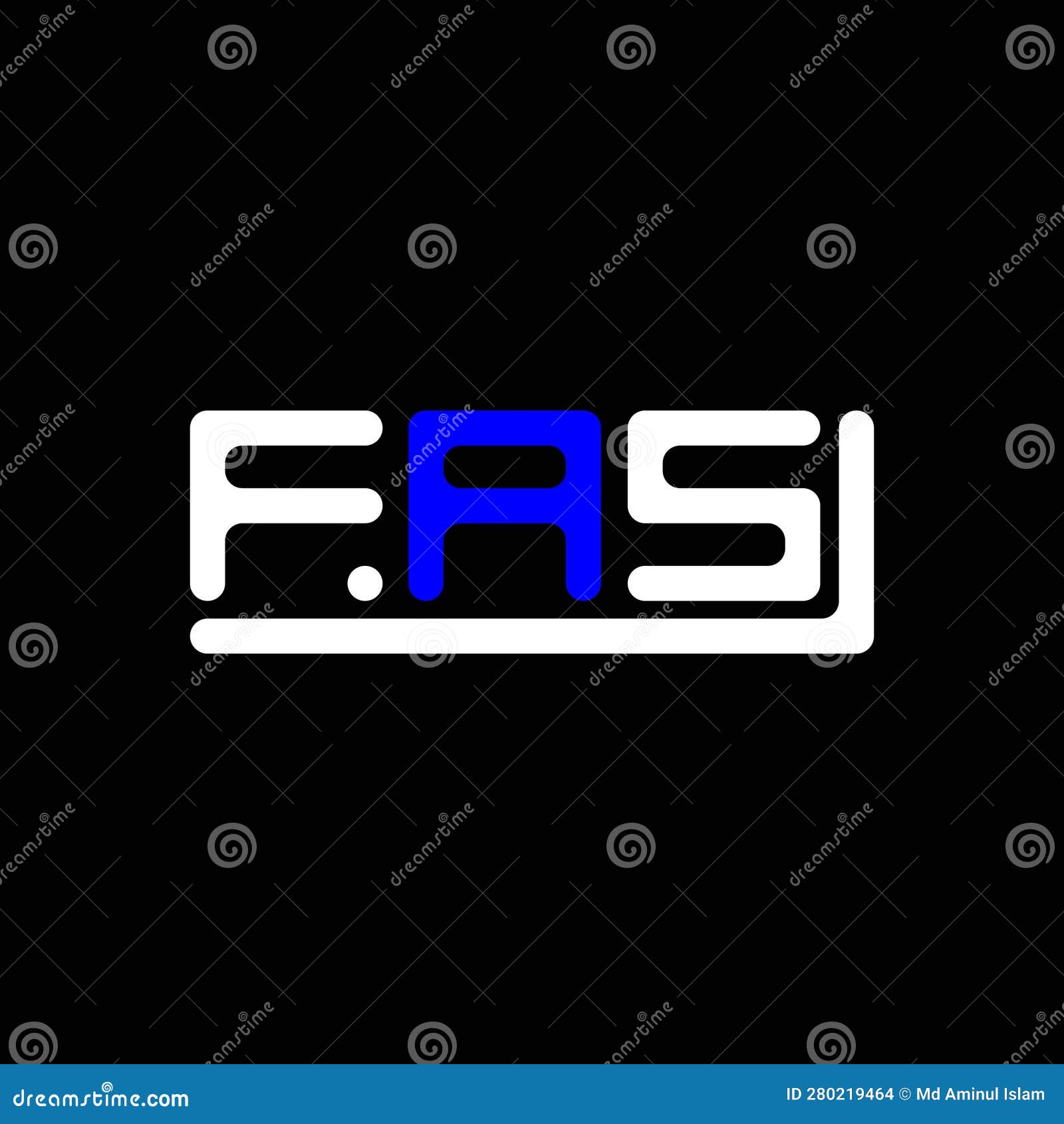 FAS Letter Logo Creative Design with Vector Graphic, FAS Stock Vector ...