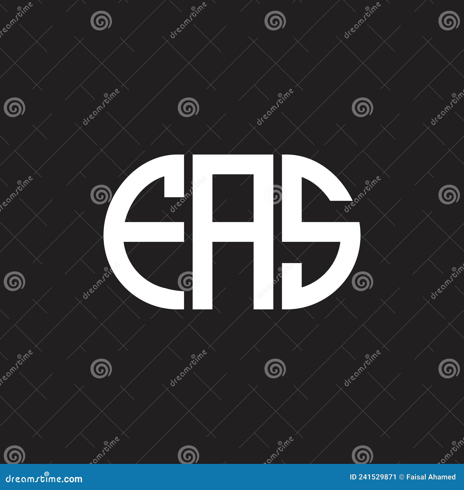 FAS Letter Logo Design On Black Background. FAS Creative Initials ...
