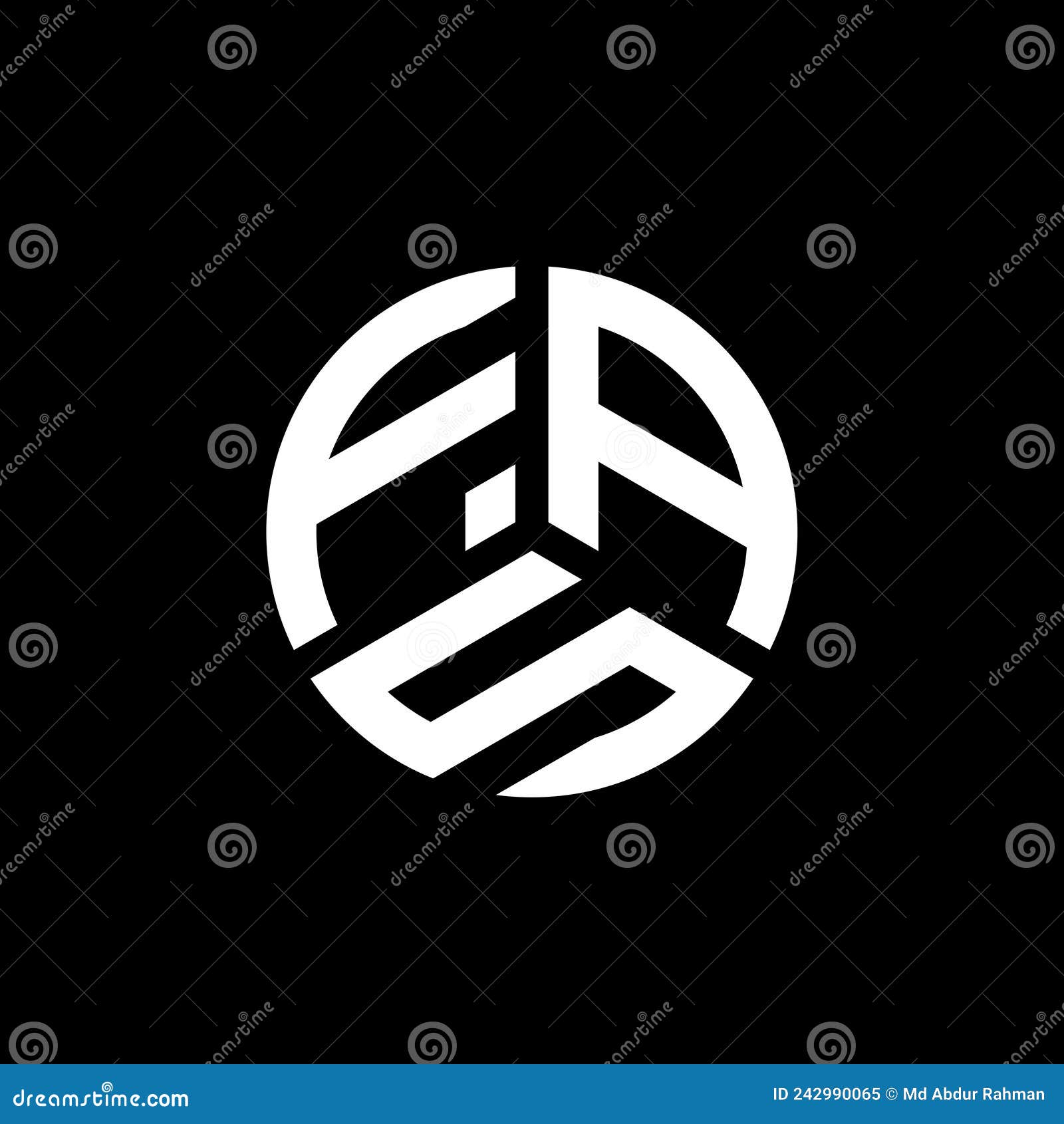 FAS Letter Logo Design on White Background. FAS Creative Initials ...