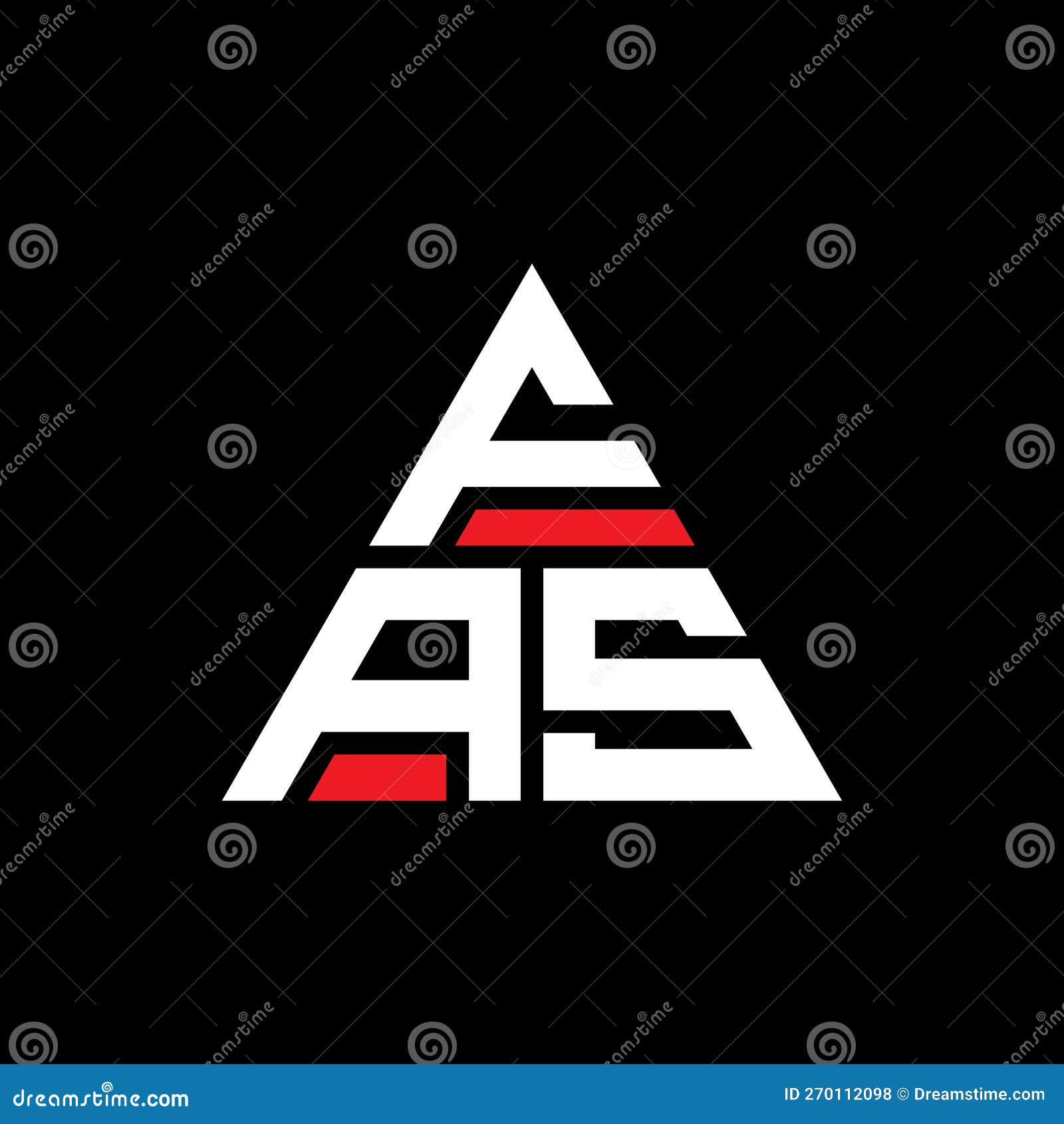 FAS Triangle Letter Logo Design With Triangle Shape. FAS Triangle Logo ...