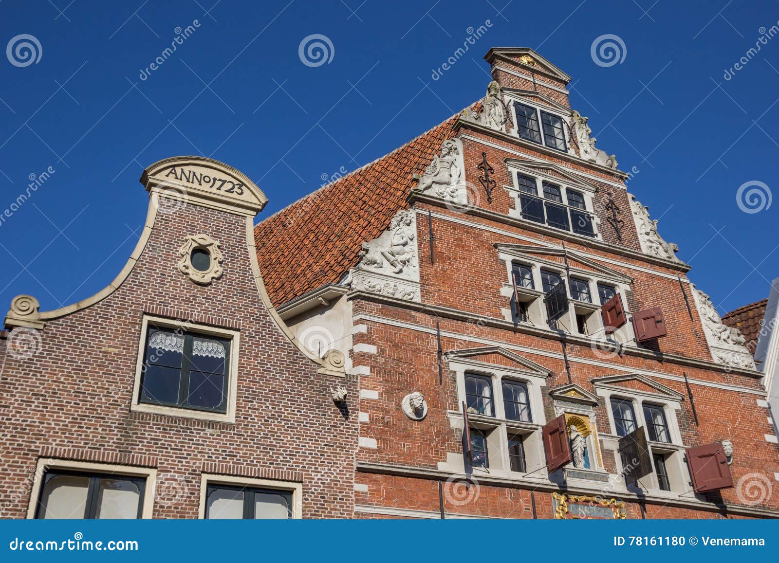 Fasader Av Gamla Hus I Hoorn Arkivfoto - Bild av landmärke, fasad: 78161180