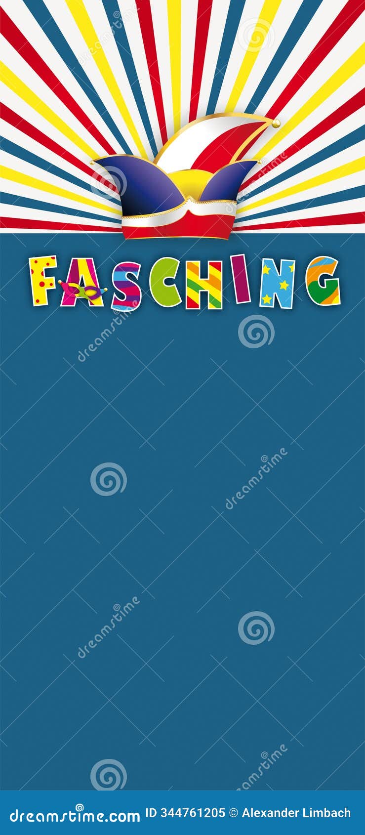 Fasching Jesters Cap Retro Sun Vertical Cover Stock Illustration ...