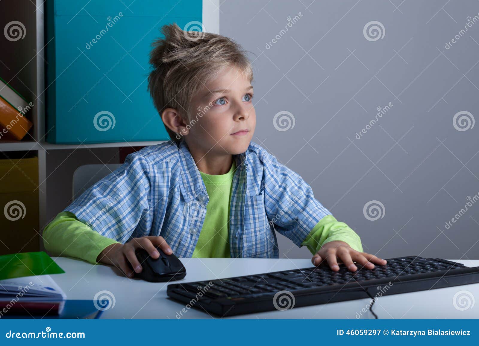 Fascinated boy playing stock image. Image of surfing - 46059297