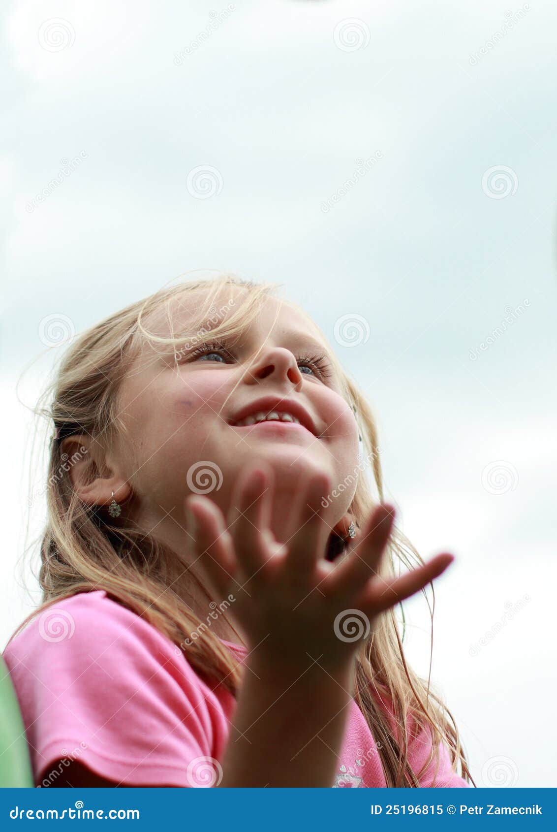 Fascinated little girl stock image. Image of surprise - 25196815