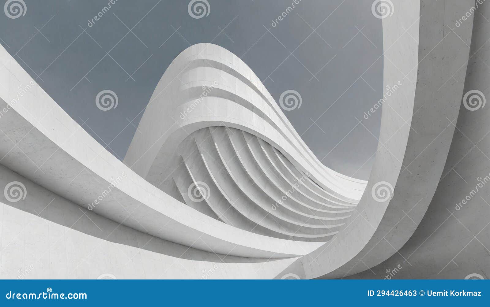 Futuristic Sphere Architectural Elegance in White Space Stock ...