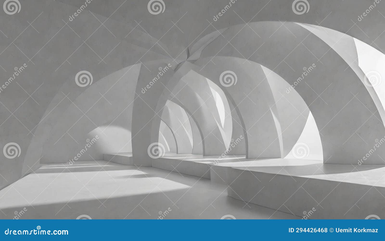 Futuristic Sphere Architectural Elegance in White Space Stock ...