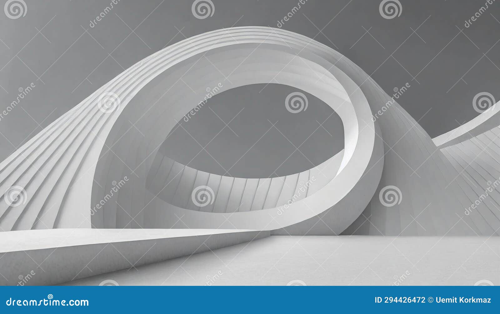 Futuristic Sphere Architectural Elegance in White Space Stock ...