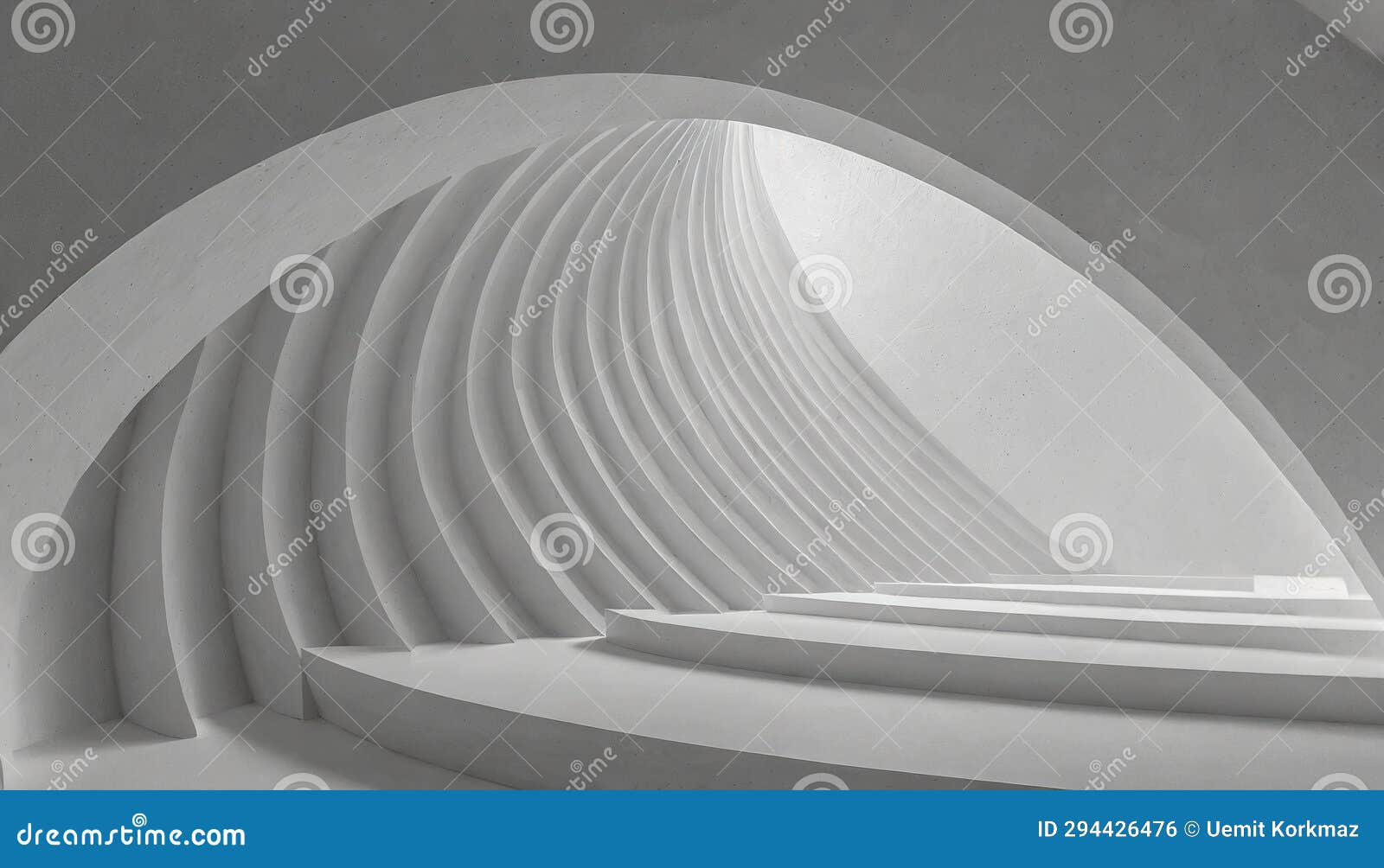 Futuristic Sphere Architectural Elegance in White Space Stock ...