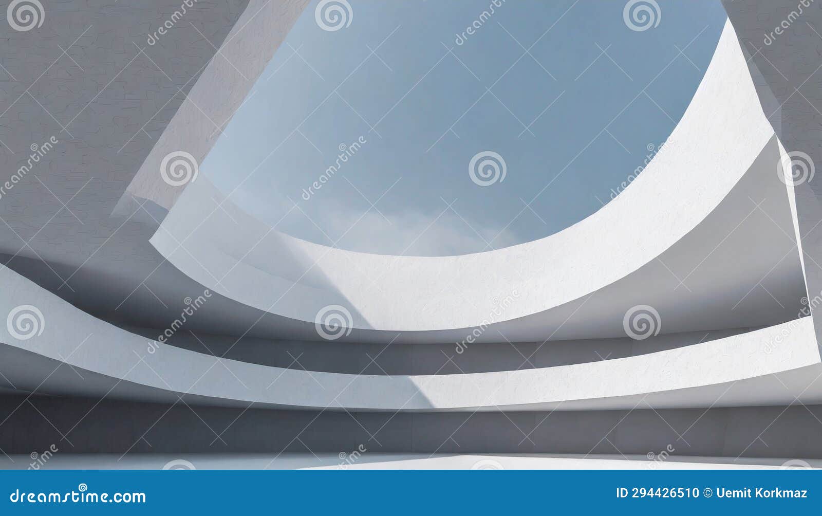 Futuristic Sphere Architectural Elegance in White Space Stock ...