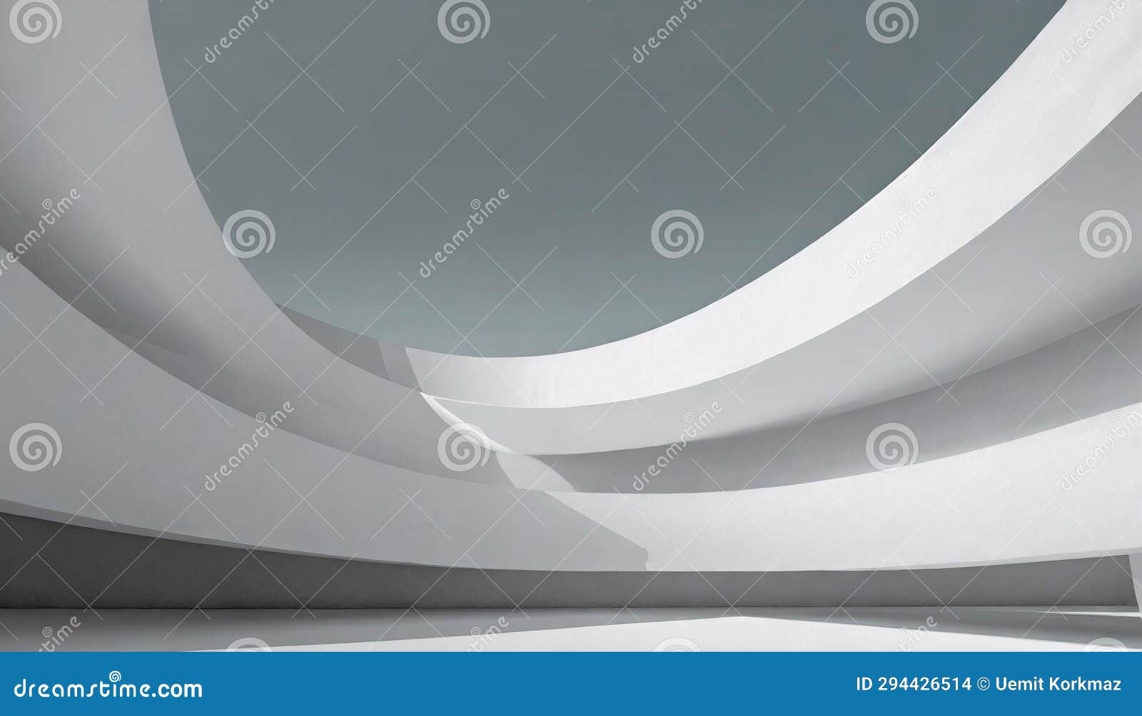 Futuristic Sphere Architectural Elegance in White Space Stock ...