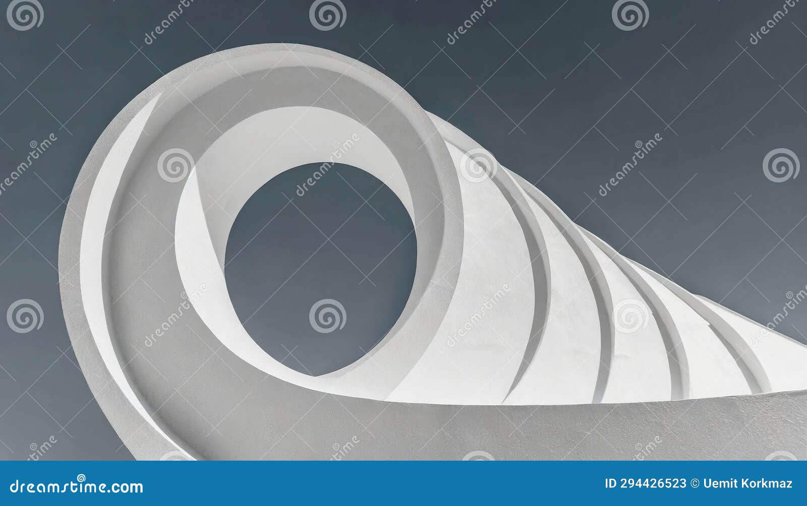 Futuristic Sphere Architectural Elegance in White Space Stock ...