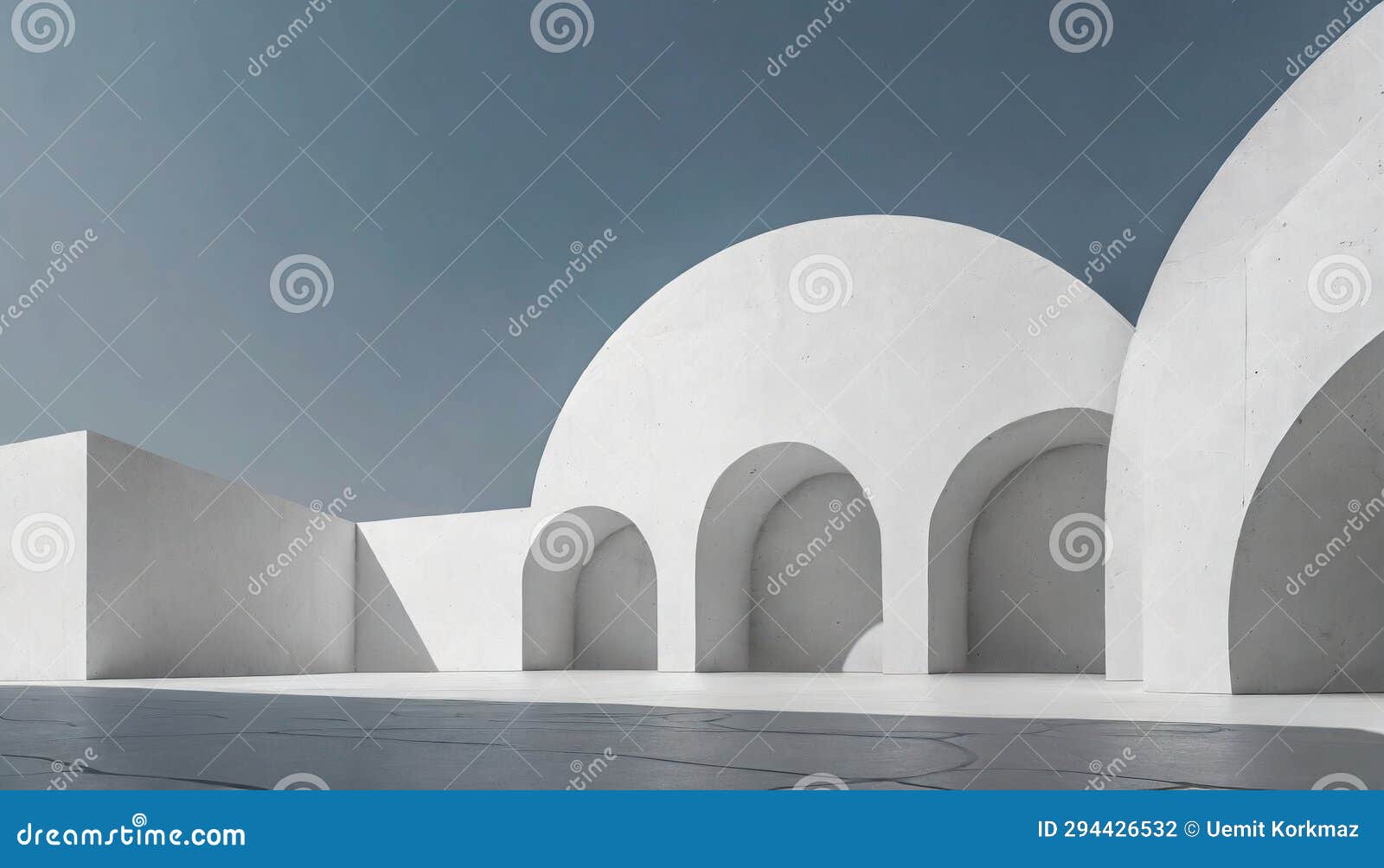 Futuristic Sphere Architectural Elegance in White Space Stock ...