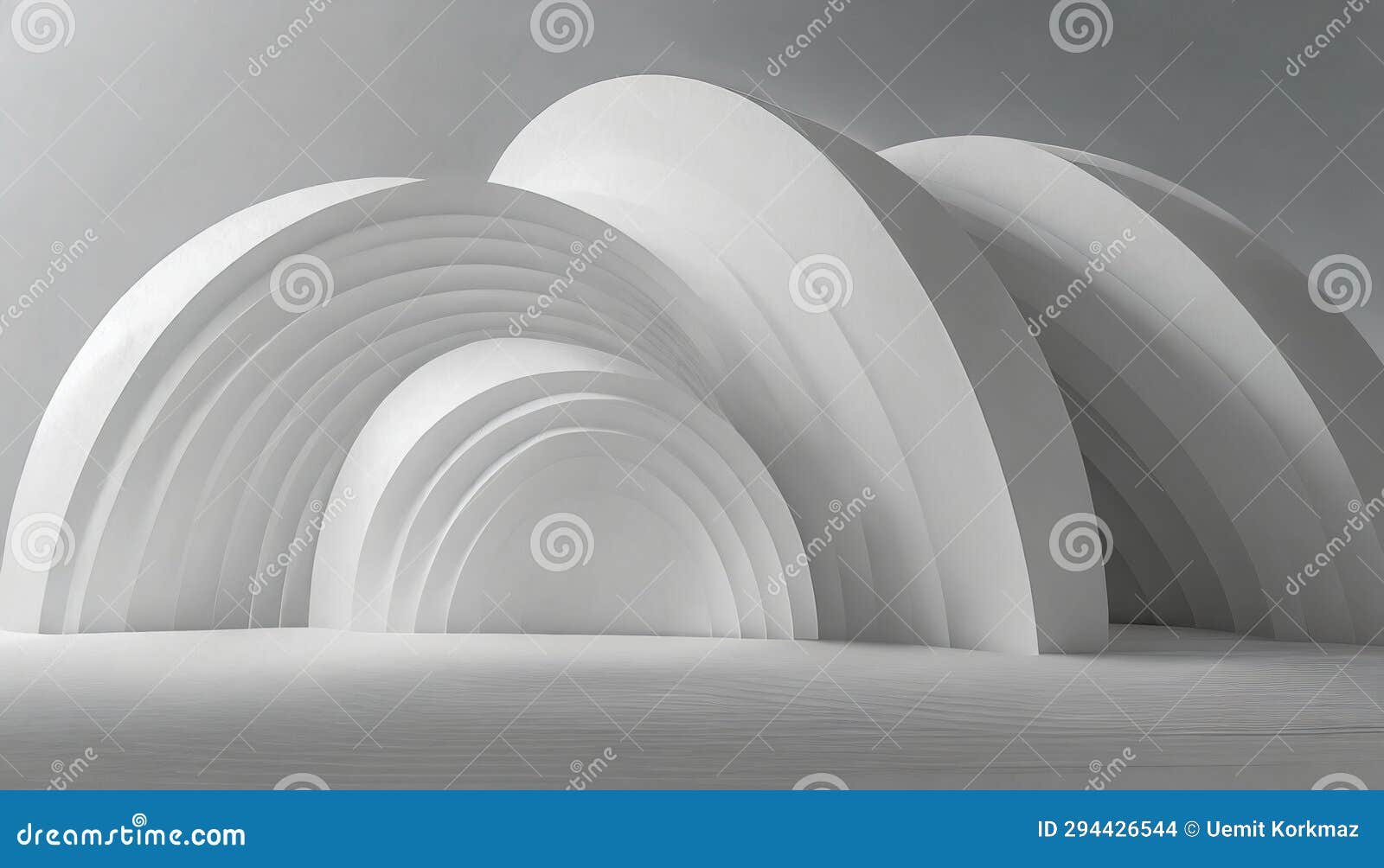 Futuristic Sphere Architectural Elegance in White Space Stock ...