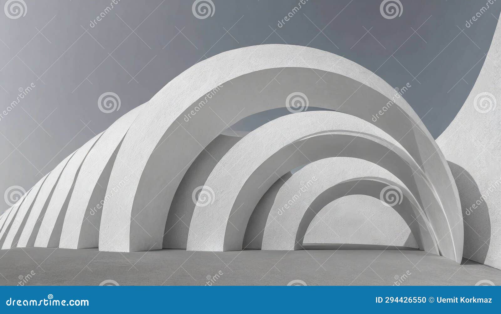 Futuristic Sphere Architectural Elegance in White Space Stock ...