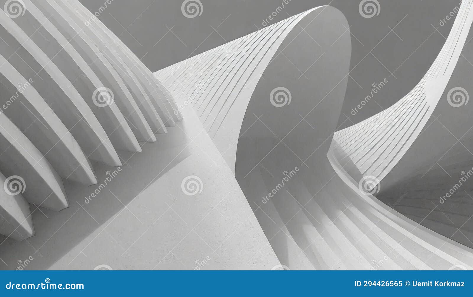 Futuristic Sphere Architectural Elegance in White Space Stock ...