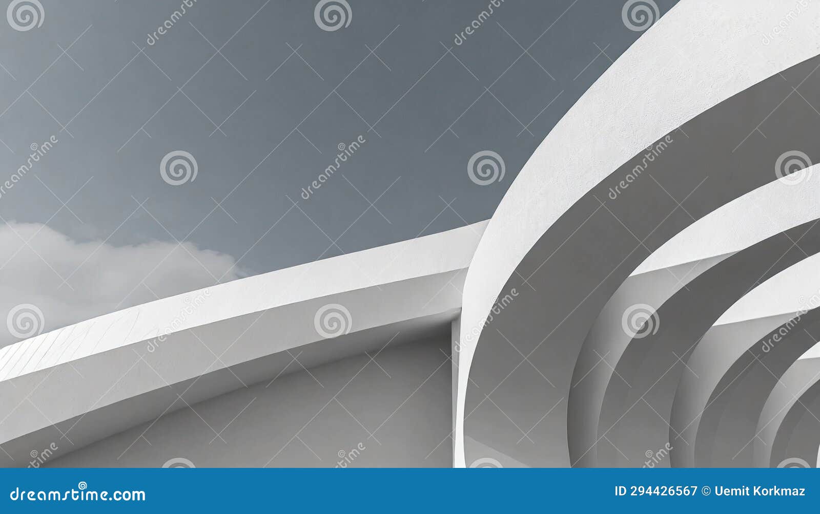 Futuristic Sphere Architectural Elegance in White Space Stock ...