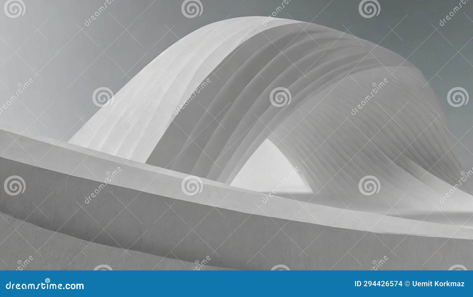 Futuristic Sphere Architectural Elegance in White Space Stock ...