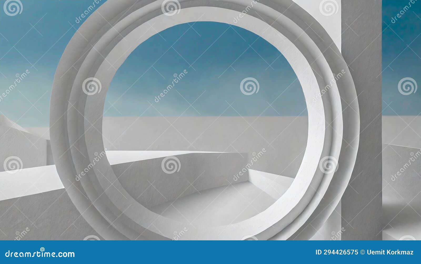 Futuristic Sphere Architectural Elegance in White Space Stock ...