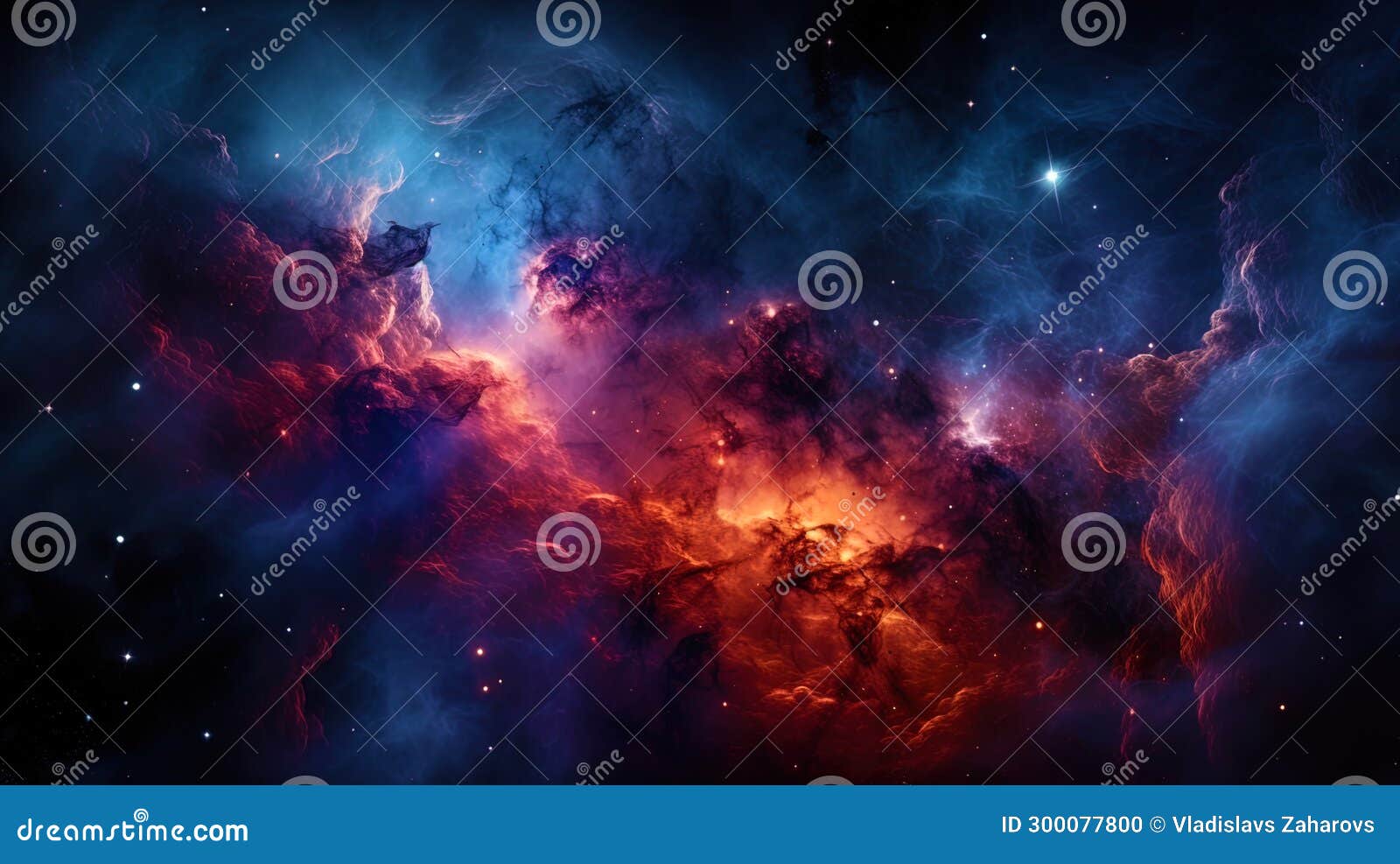 Fascinating Cosmic Nebulae and Hypnotic Galactic Patterns Stock ...