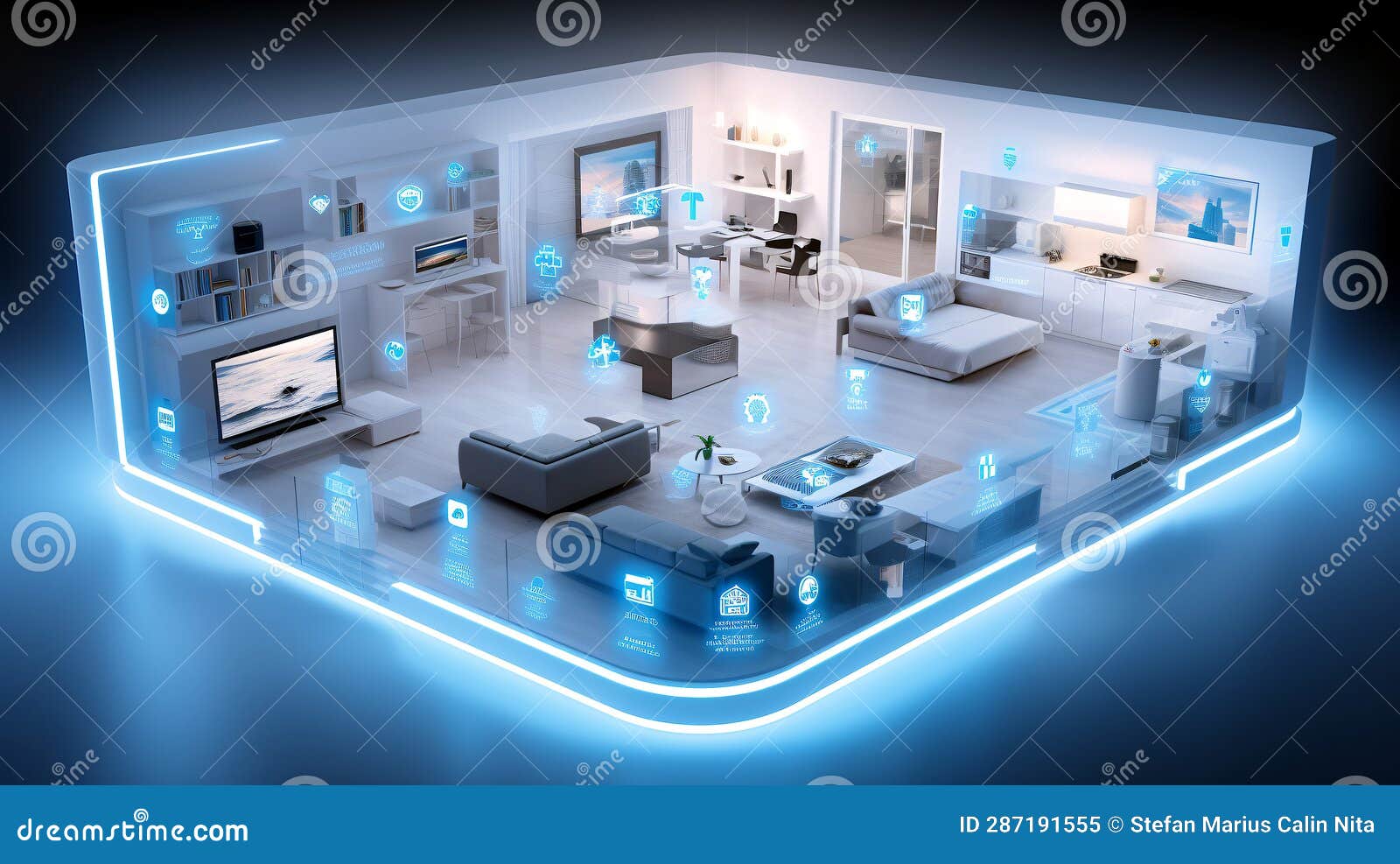 Fascinating Interior Visuals of a Home from the Future. Smart Home ...