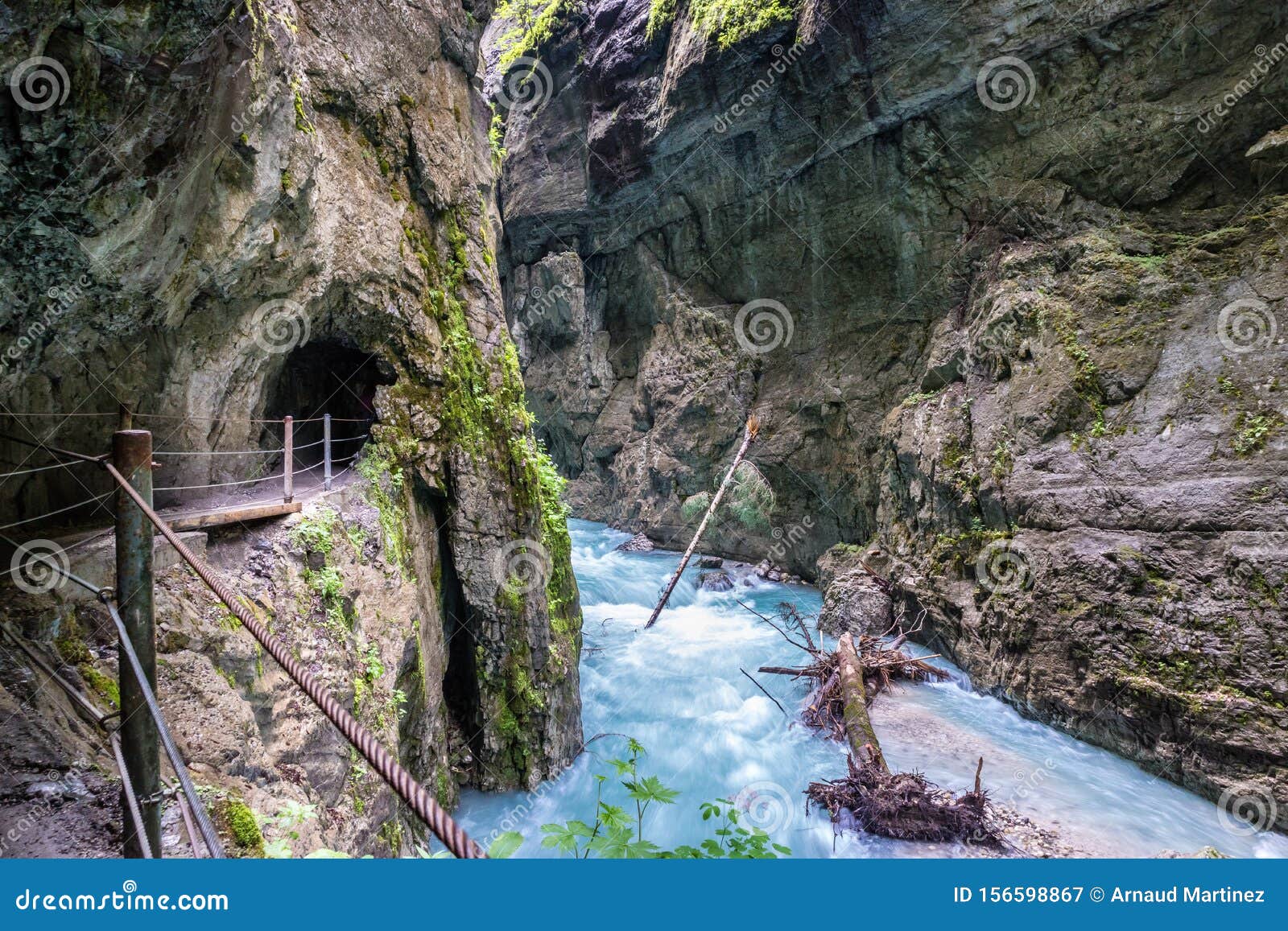 The Fascinating Partnach Gorge in Germany Stock Image - Image of monkey ...