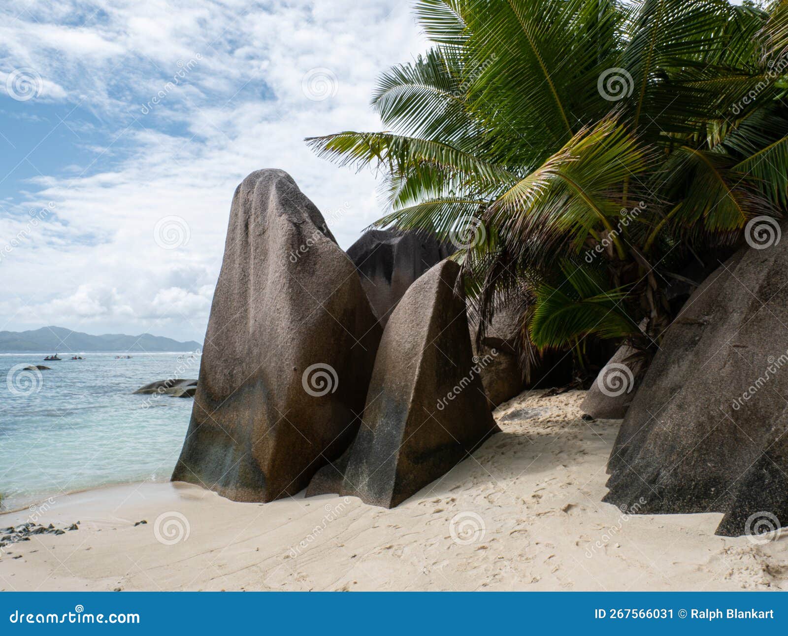 The Fascinating Rock Formations on the Beach of the Seychelles. Stock ...