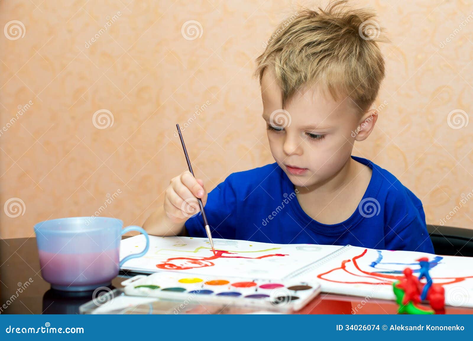 Fascination with drawing stock photo. Image of pleasure - 34026074