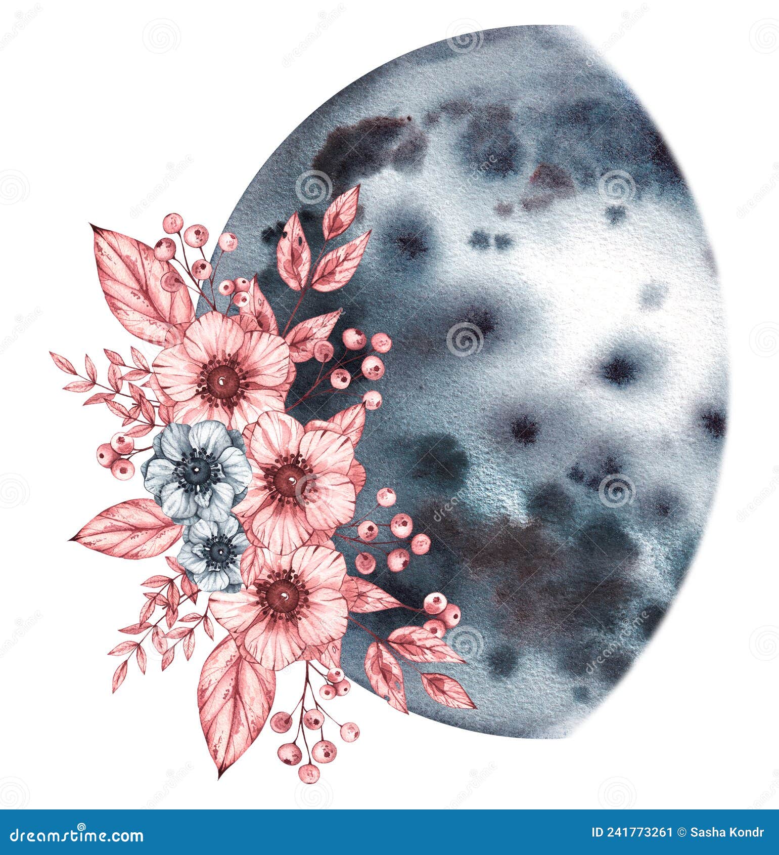 Fase Acuarela De La Luna Con Flores Sobre Fondo Blanco Stock de ... Fase Acuarela De La Luna Con Flores Sobre Fondo Blanco Stock de ...