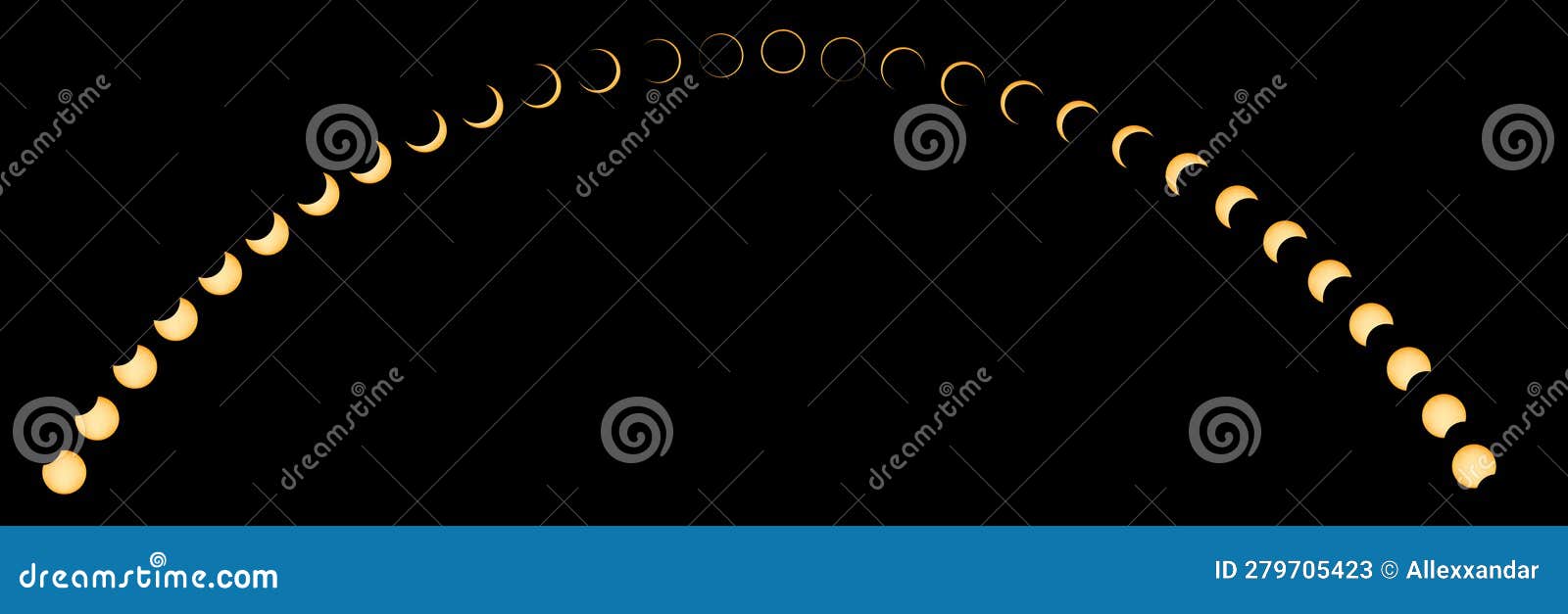 Fases De Eclipse Solar Anual Stock de ilustración - Ilustración de ...