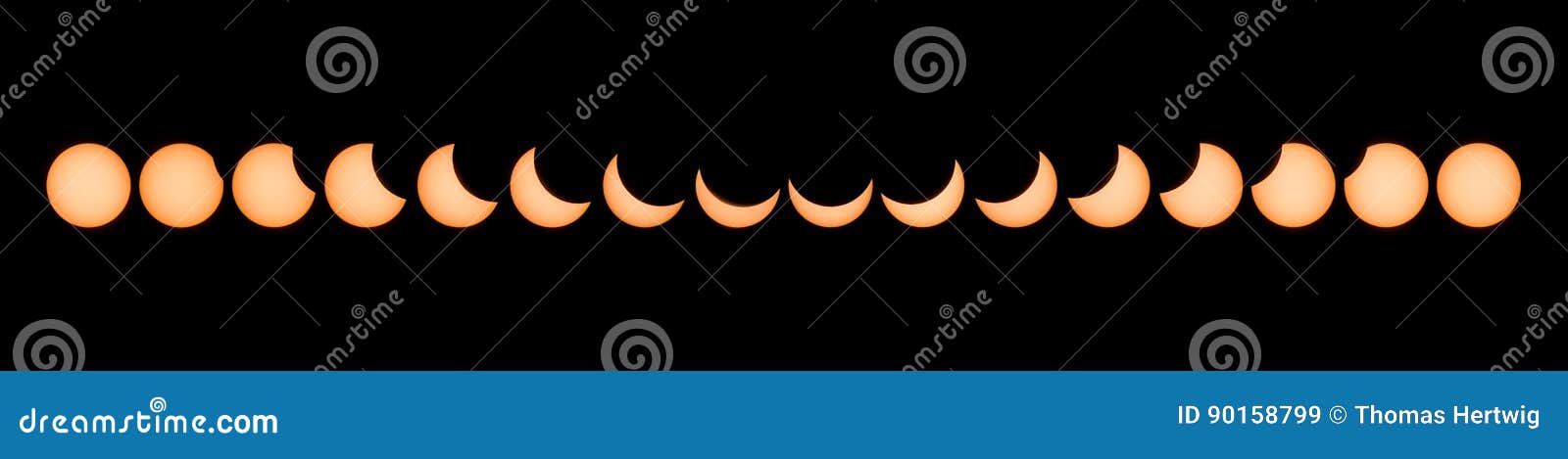 Fases De Eclipse Solar Parcial Imagen de archivo - Imagen de negro ...