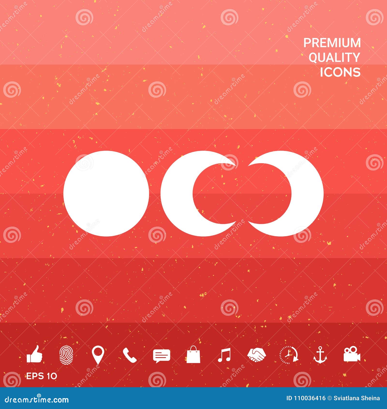 Fases De Los Iconos De La Luna Ilustración del Vector - Ilustración de ...