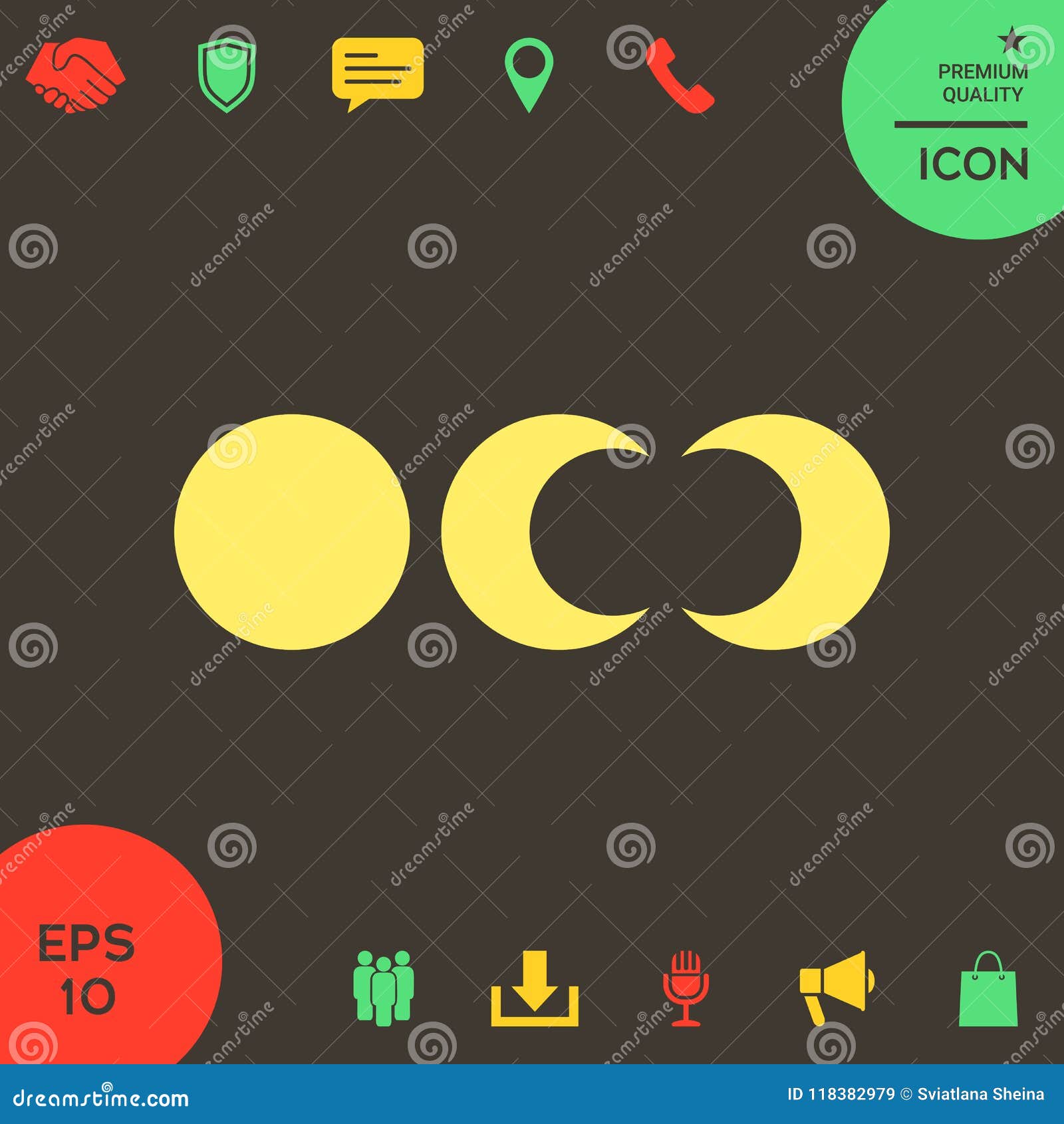 Fases De Los Iconos De La Luna Ilustración del Vector - Ilustración de ...