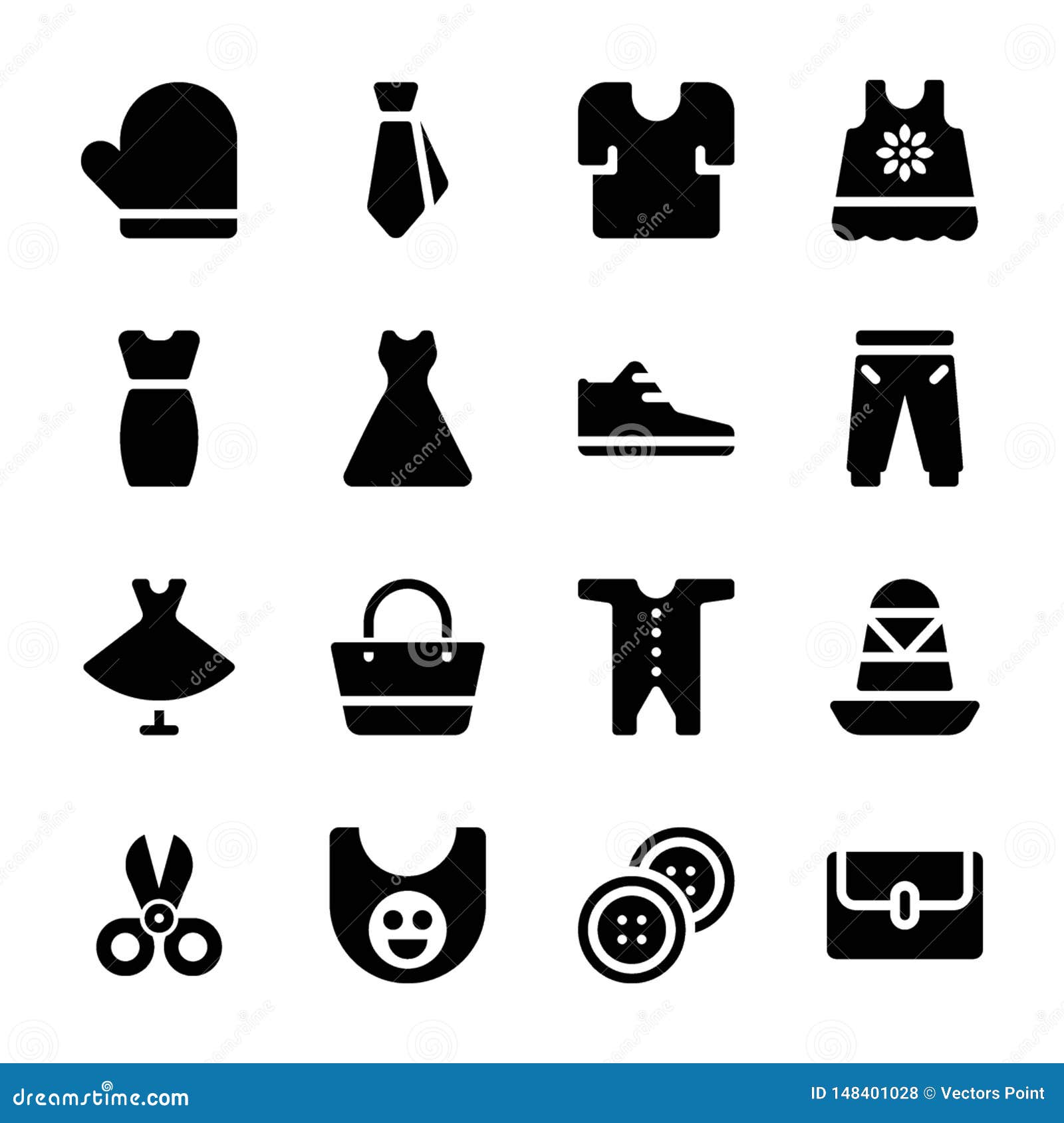 Fashion Accessories Icons Collection Stock Illustration - Illustration ...