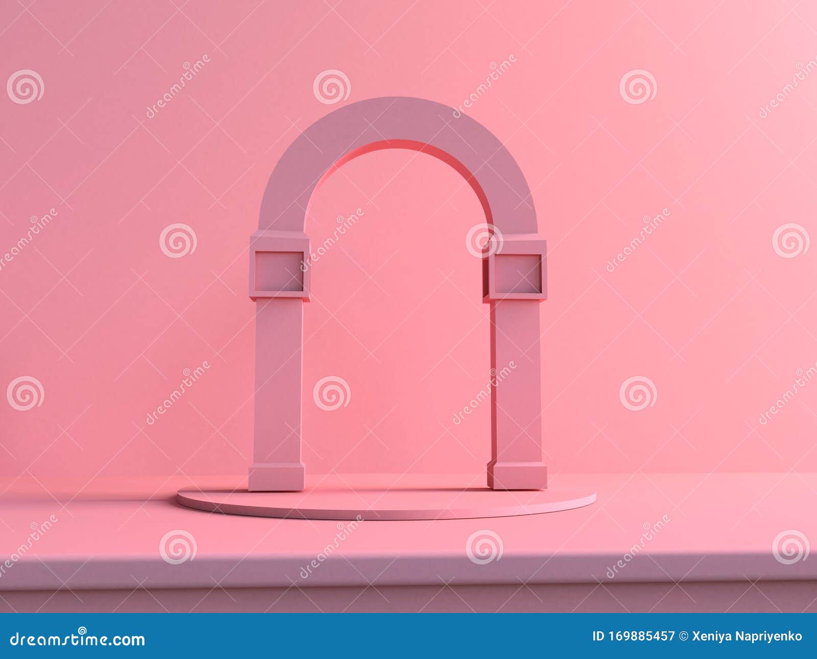 Fashion Background, Arch on the Table, Pink Abstract Background Stock ...