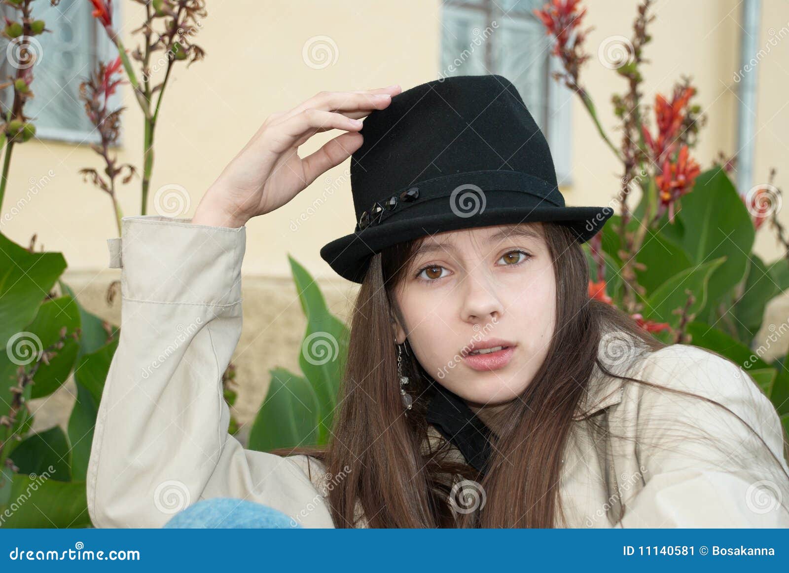 Fashion conscious girl stock image. Image of earrings - 11140581