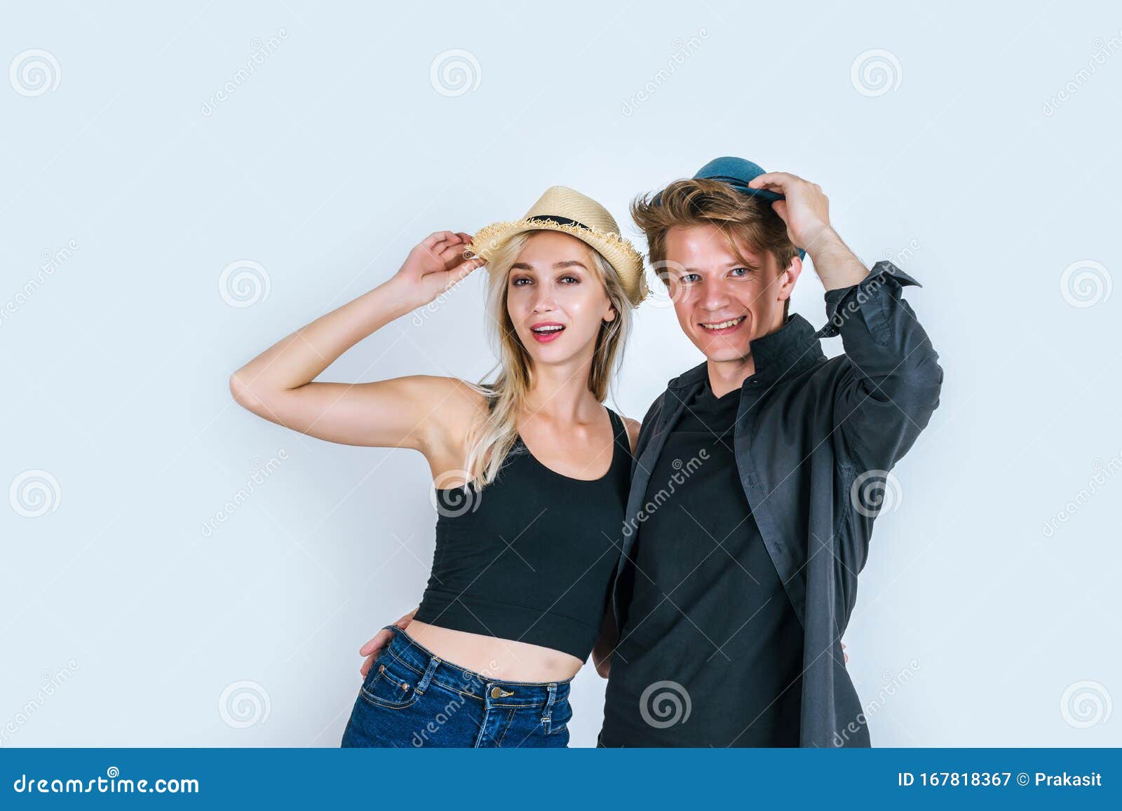 Fashion of Couple Funny Together Stock Image - Image of young, happy ...