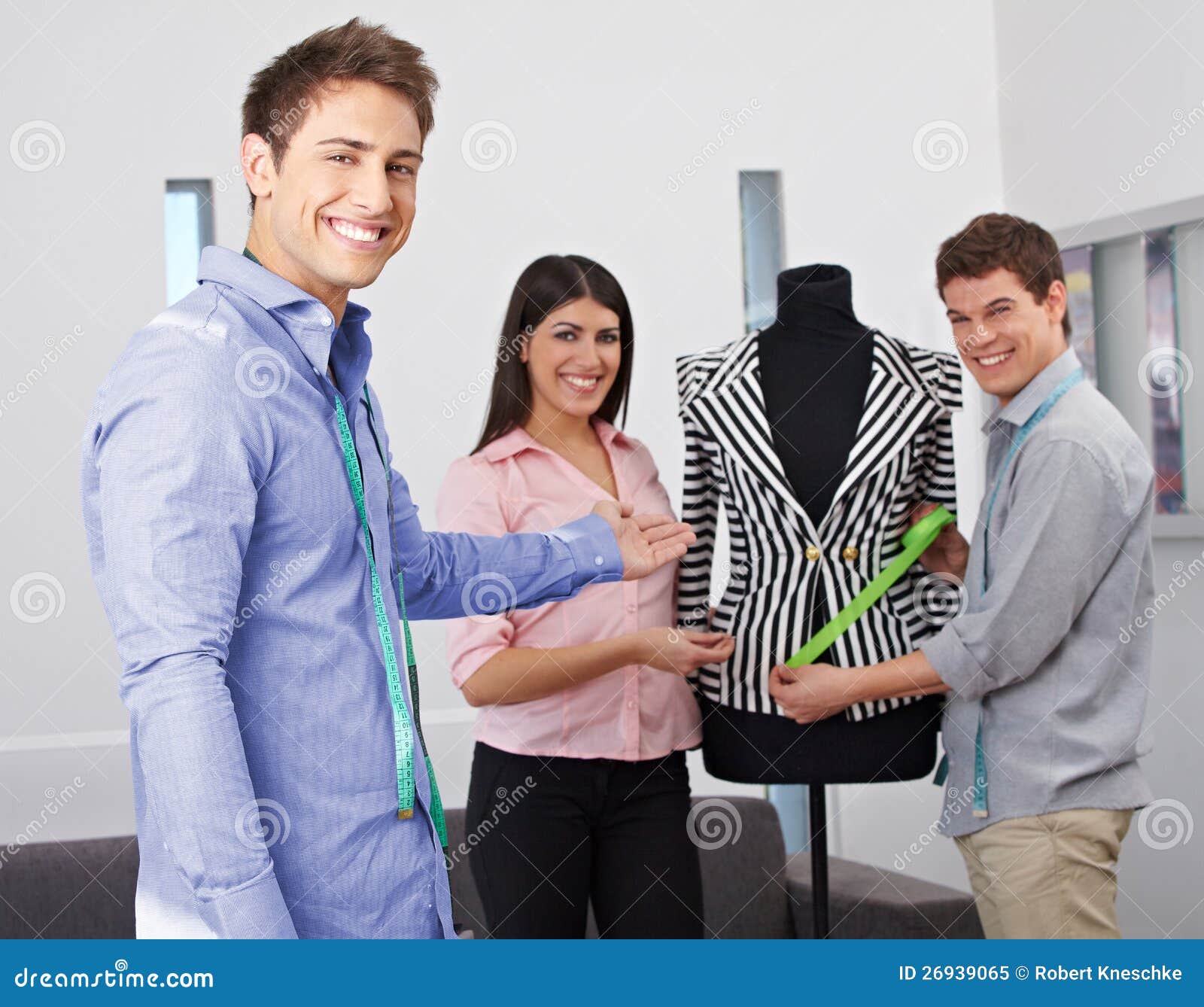 Fashion Design Students Showing Stock Image - Image of factory ...