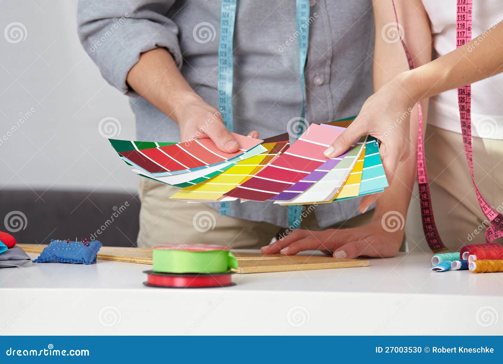 Fashion Designer with Color Samples Stock Photo - Image of industry ...