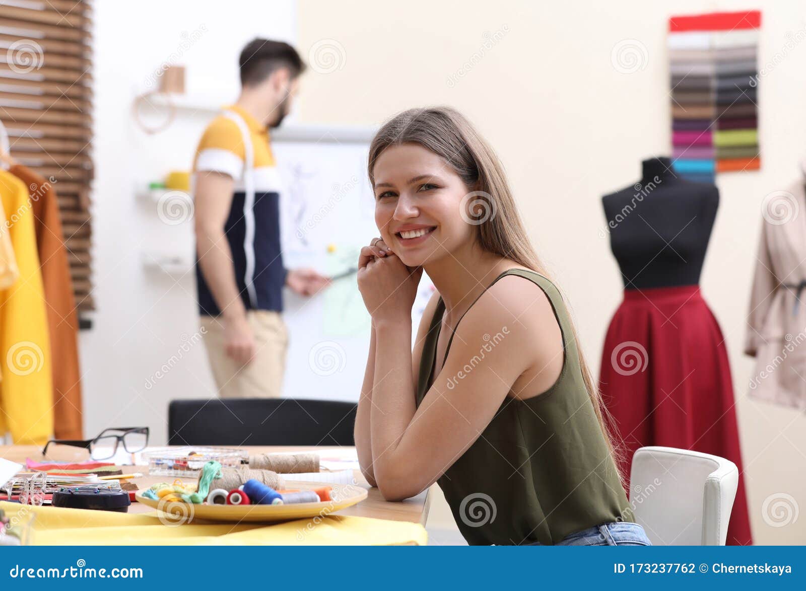 Fashion Designer Creating New Clothes Stock Photo - Image of adult ...